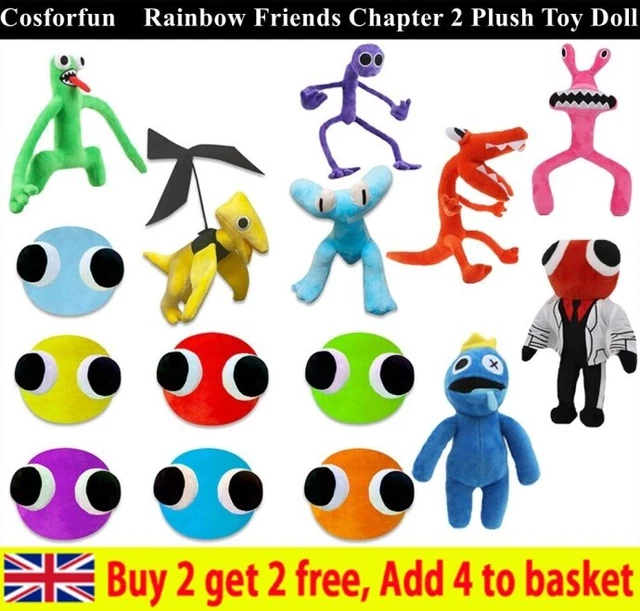 RAINBOW FRIENDS CHAPTER 2 Cyan Plush Friend Soft Stuffed Christmas Doll ...
