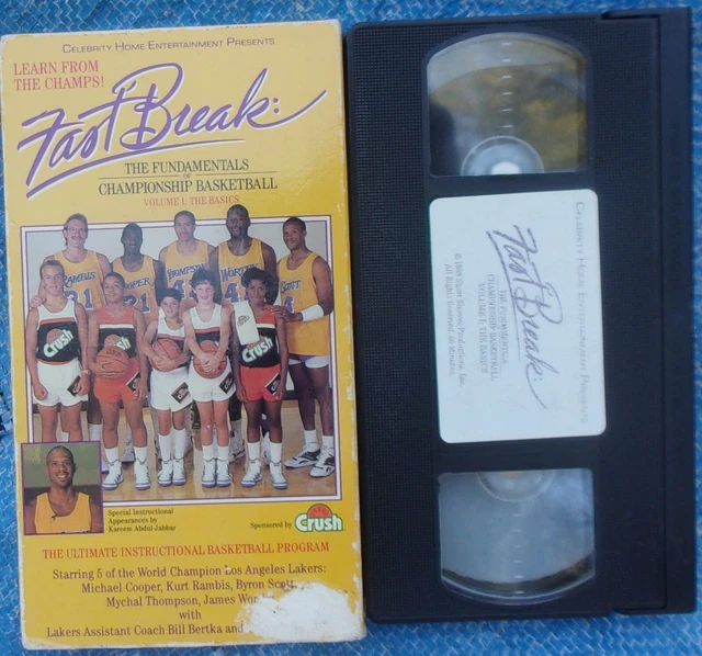 FAST BREAK FUNDAMENTALS Of Championship Basketball VHS Video 1988 L.A ...