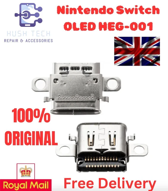 NINTENDO SWITCH OLED HEG-001 USB Type-C Connector Charging Port Socket ...