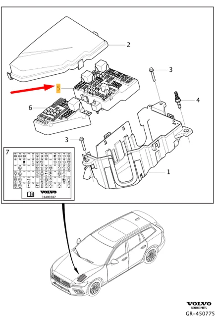 VOLVO V60 MK2 Engine Compartment Fuse Box Circuit Board 31473772 NEW ...