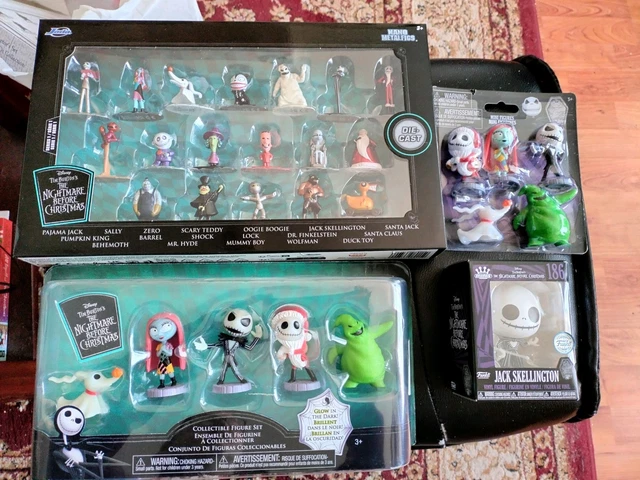 THE NIGHTMARE BEFORE Christmas Die-Cast Figures Set NANO Metalics Jada ...