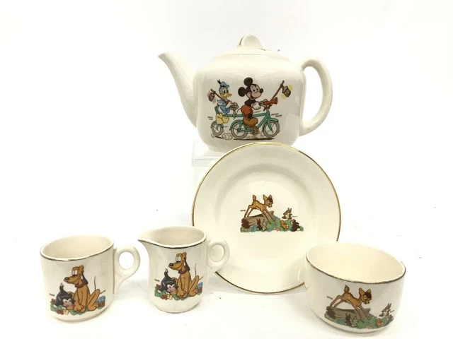 BESWICK ENGLAND WALT Disney Vintage Minatare Tea Set Bundle x 5 Teapot ...