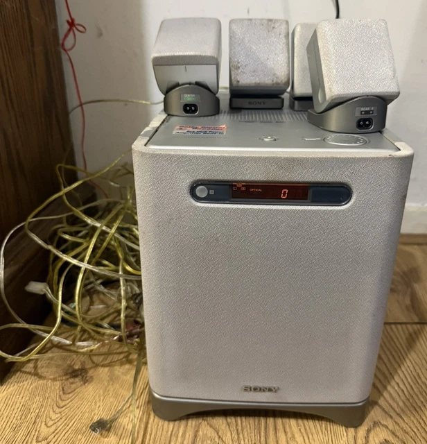 SONY SA-WBA1 ACTIVE Subwoofer Silver 45W Plus 5 Mini Speakers 6 ohms ...