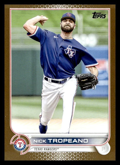 MISE À JOUR 2022 Topps Nick Tropeano #US285 Gold /2022 Texas Rangers ...