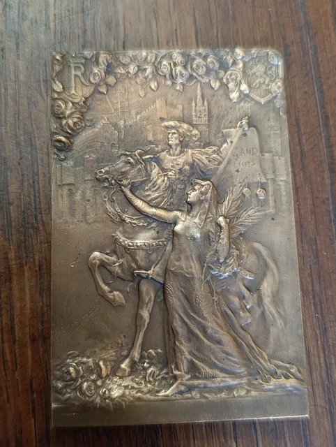 MÉDAILLE BRONZE R. Grégoire Exposition Universelle Gand 1913 - 124,2 g EUR 6,00 - PicClick FR