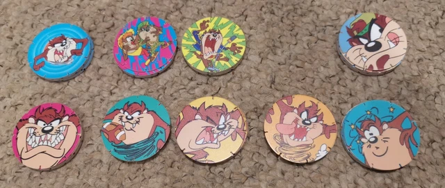WALKERS LOONEY TUNES Tazos Taz numbers X 45 from 1996. Ultra rare FREE ...