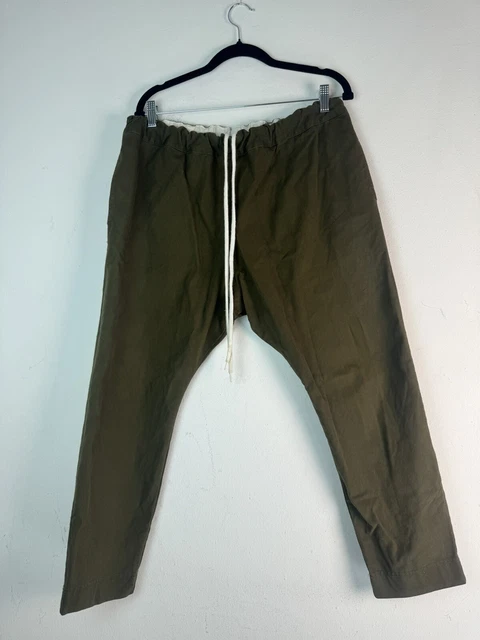 PANTALON DE JOGGER Bassike pour femme taille 2 Aus 10 vert kaki cordon ...