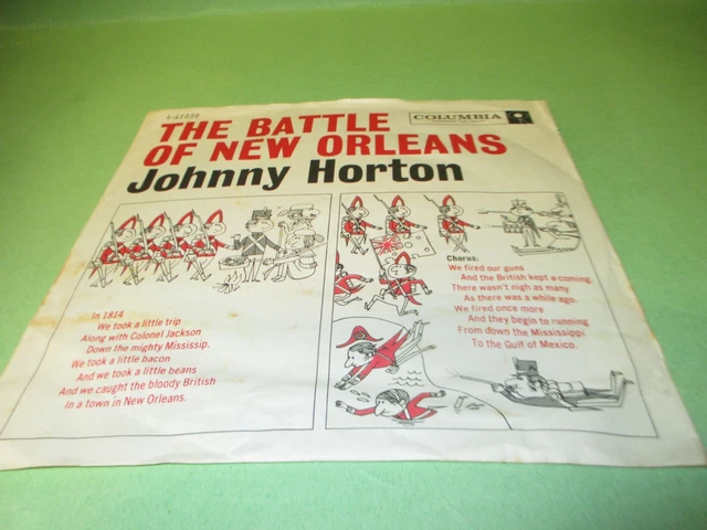 JOHNNY HORTON THE Battle of New Orleans 45 Columbia Records 1959 ...