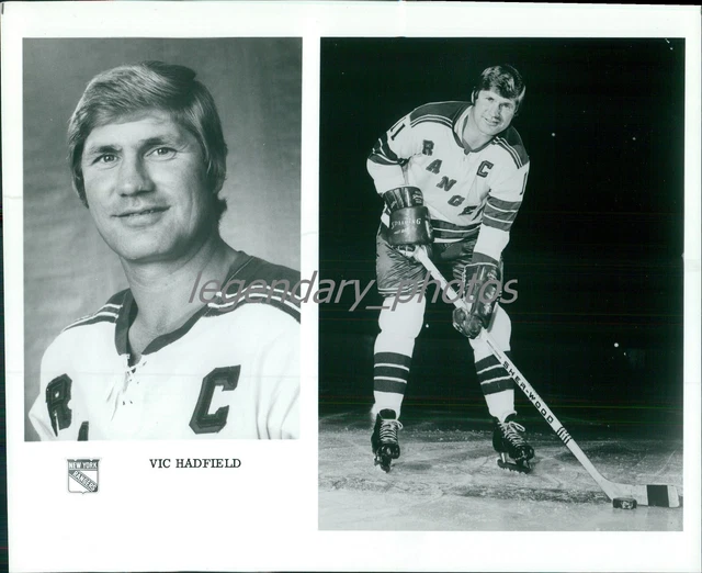 1970 VIC HADFIELD Rangers de New York hockey origine service de ...