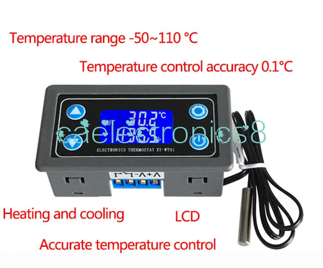 6-30V 10A THERMOSTAT Digital Temperature Controller DThermal ...