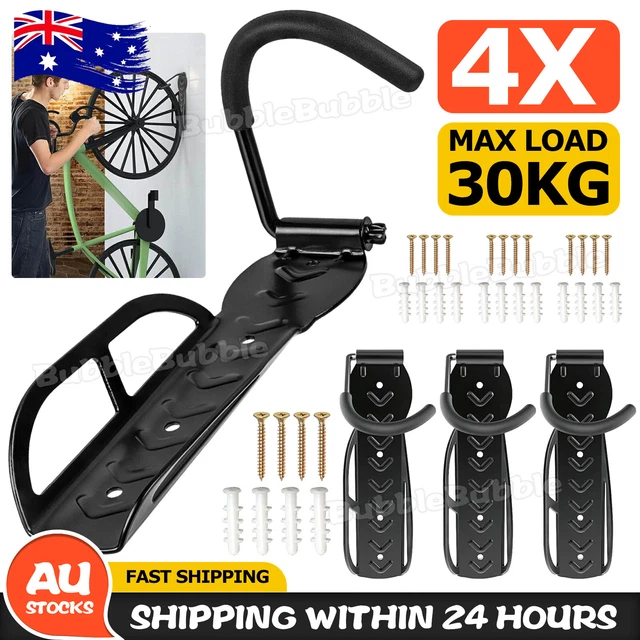 4PCS STEEL BICYCLE Bike Wall Rack Mount Stand Holder Hook Garage Storage Hanger $19.85 - PicClick AU