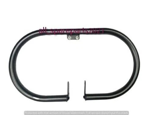 BLACK CRASH BAR Engine Guard For Royal Enfield Classic Standard Electra ...
