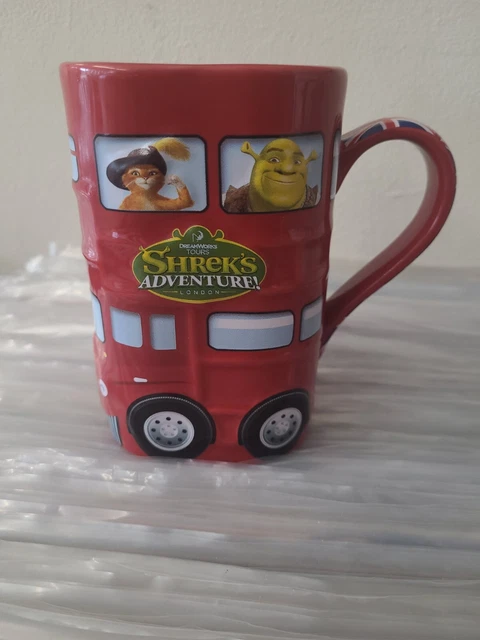 DREAMWORKS TOURS SHREK'S Adventures Ceramic 3D Mug. London Bus. New £29 ...