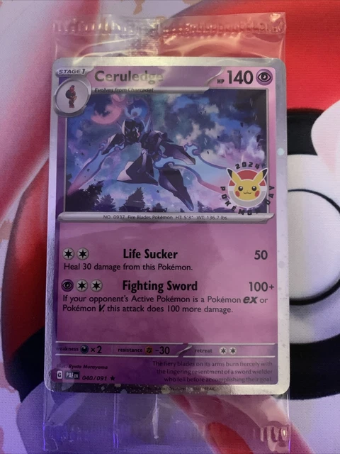 POKEMON CENTER CERULEDGE Promo Card Pokemon Day 2024 BRAND NEW MINT UK ...
