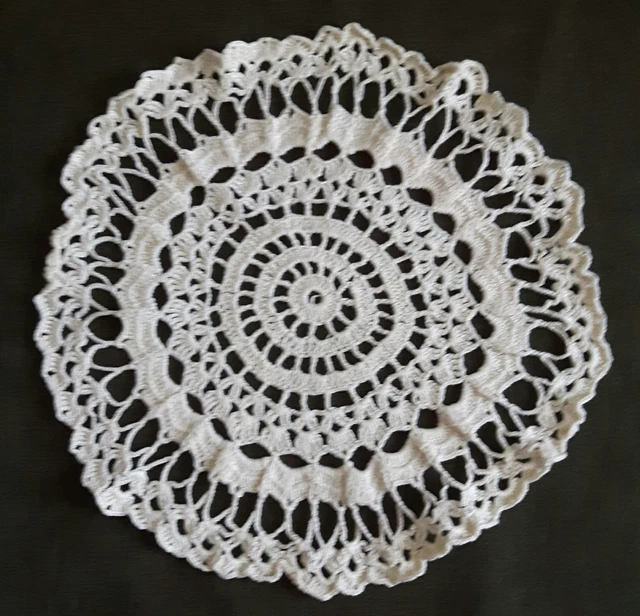 NAPPERON ROND ECRU Ancien Realise Au Crochet Diametre 25 Cm Np7 EUR 4 ...