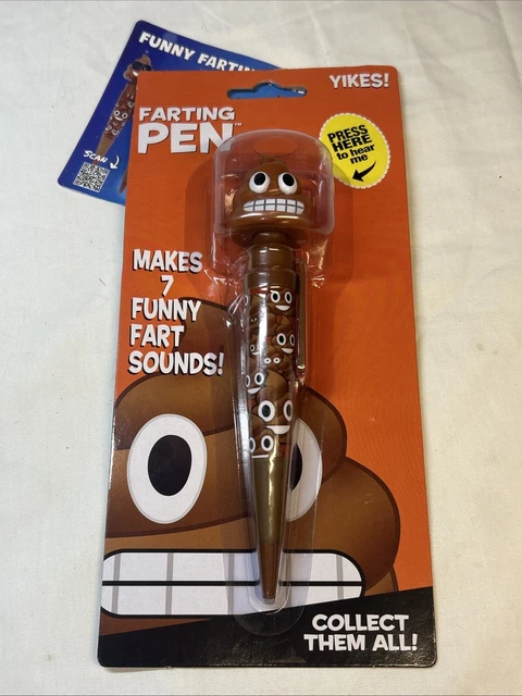 POOP EMOJI FARTING Pen 7 Funny Fart Sounds Gag Gift $15.99 - PicClick
