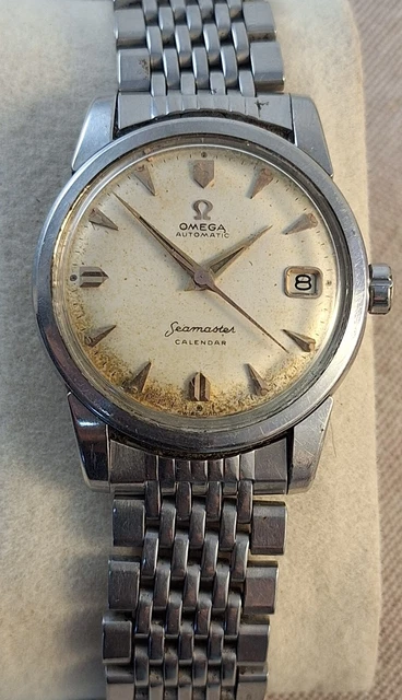 VINTAGE MEN'S WATCH OMEGA SEAMASTER calendar . S.STEEL,automatic,cal.503 $590.93 - PicClick AU