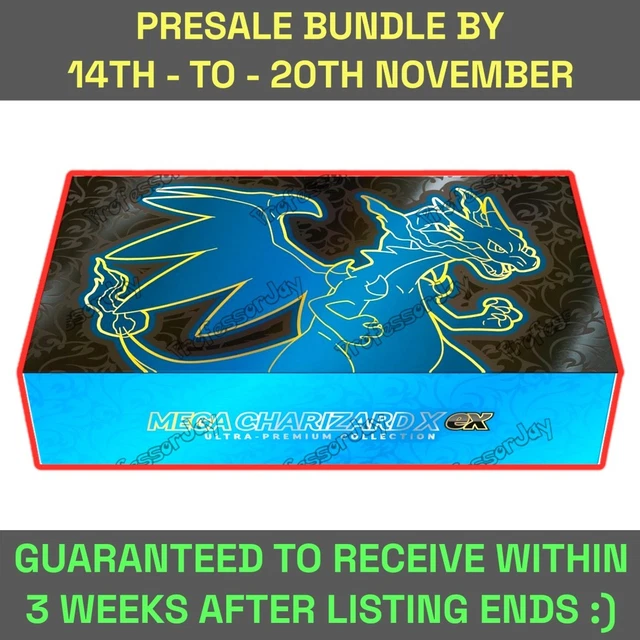POKÉMON MEGA EVOLUTION UPC CHARIZARD ULTRA PREMIUM COLLECTION PRESALE ...