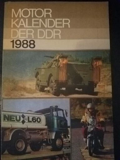 MOTOR KALENDER DER DDR 1988 - MILITÄRVERLAG NVA Walter Großpietsch EUR ...