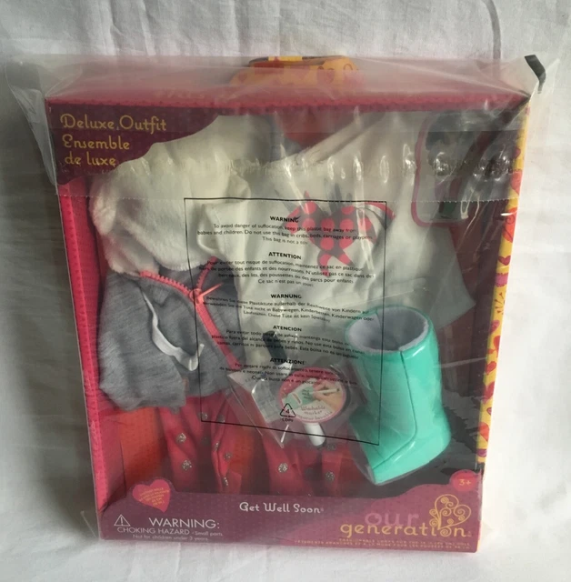 OUR GENERATION DOLL Get Well Soon Deluxe Outfit- Clothing Leg Cast ...