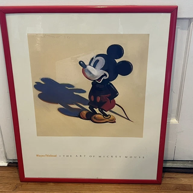 VINTAGE WAYNE THIEBAUD 1984 Mickey Mouse Print Signed Disney Framed £90 ...
