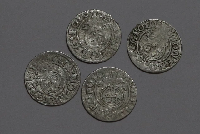 🧭 🇵🇱 POLEN 1/24 Taler 3 Polker 4 Silbermünzen 1600Er B64 #889 Mmm50 EUR 28,92 - PicClick DE