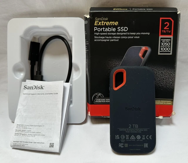 SANDISK EXTREME PRO V2 2TB USB-C Portable External SSD (SDSSDE81-2T00-G25) £156.62 - PicClick UK