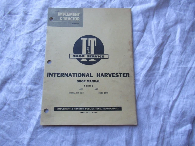 INTERNATIONAL FARMALL 600 650 tractor service shop manual $24.00 - PicClick