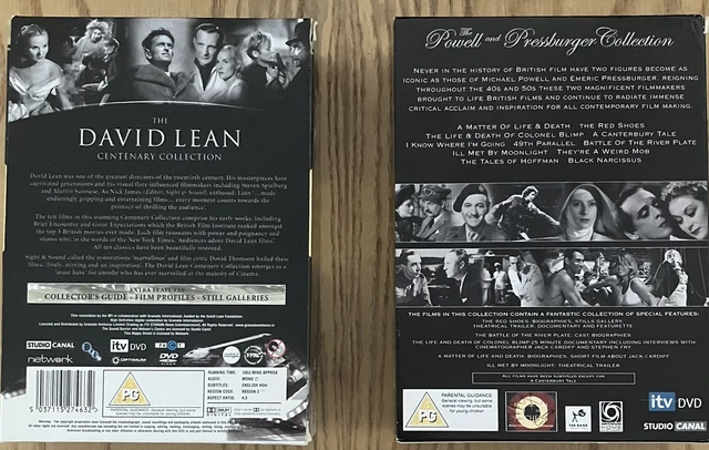 DAVID LEAN DVD 10 Disc Dvd Box Set + Powell Pressburger 11 Disc Dvd Box ...