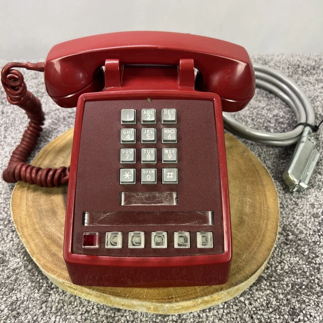VINTAGE WESTERN ELECTRIC 2565 HKM Red 1A2 Multi-Line Push Button Desk ...