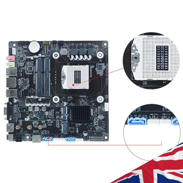 HM87 COMPUTER MOTHERBOARD Dual Channal DDR3 1600MHz LGA946 1000Mbps LAN ...