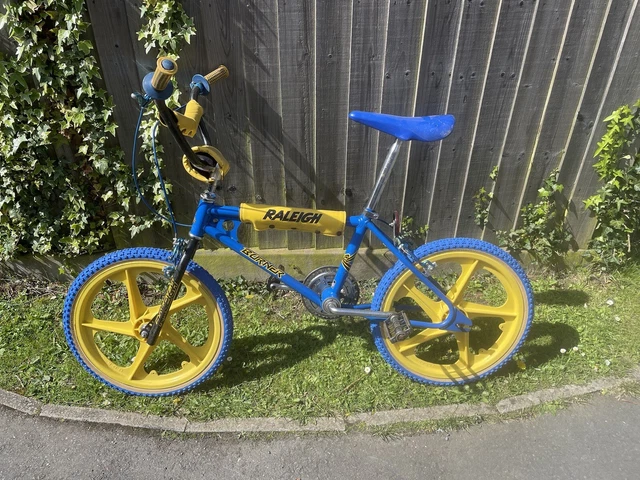 ORIGINAL OLD SCHOOL 1982 Mk1 Raleigh Mag Burner Bmx Yellow And Blue. £ ...
