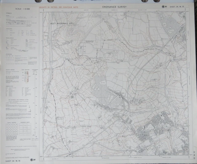 ORIGINAL OS MAP; 1:10,000; Sheet SK 56 SW; 1977; Mansfield ...