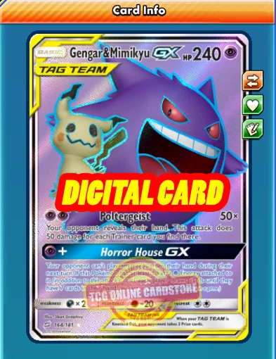 FA GENGAR & Mimikyu GX FULL ART for Pokemon TCG Online (PTCGO, Digital Card) EUR 2,40 - PicClick DE