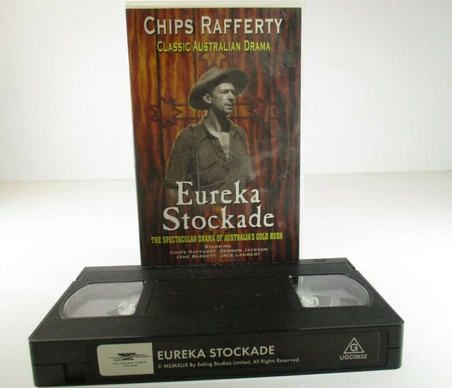 EUREKA STOCKADE CHIPS Rafferty VHS Australia's Gold Rush G PAL Polygram ...