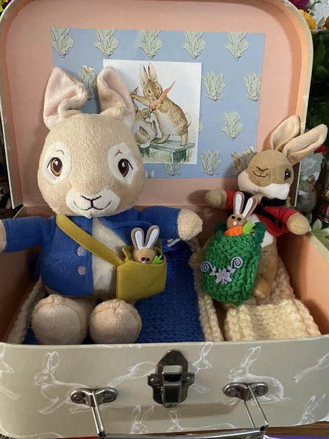 LARGE VINTAGE PETER Rabbit Soft Toy In A Free Crafted Case! £19.99 ...