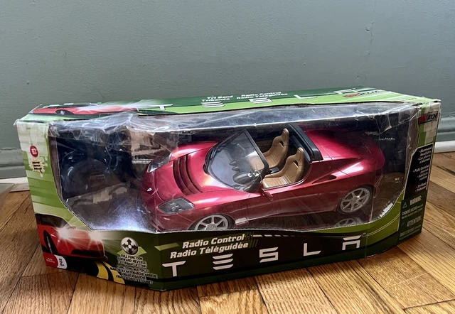 RARE NEW TESLA Roadster Remote Control RC Car MaxTech 1:16 Scale NIB ...