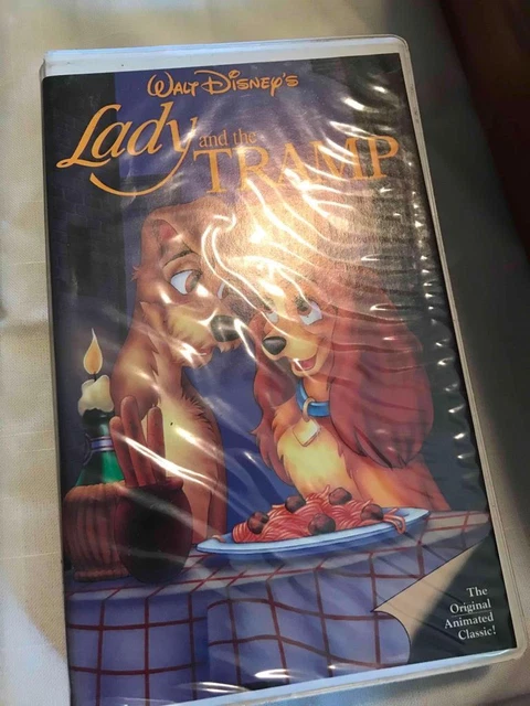 RARE-LADY AND THE Tramp VHS Black Diamond Disney Clamshell Video Tape ...