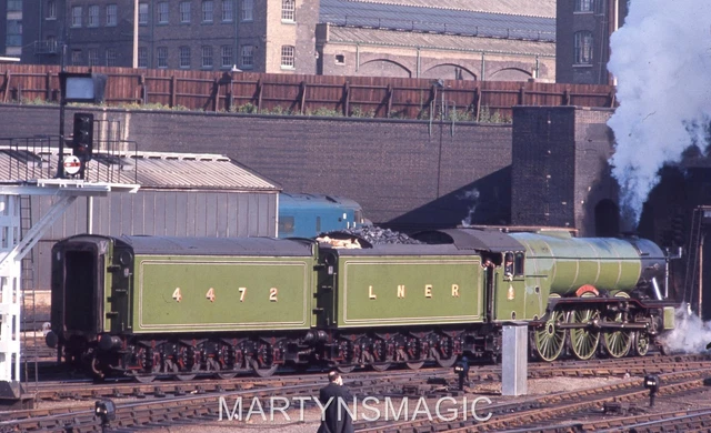 6-ORIGINAL STEAM RAILWAY Slide LNER 4472 Flying Scotsman @ Kings Cross ...