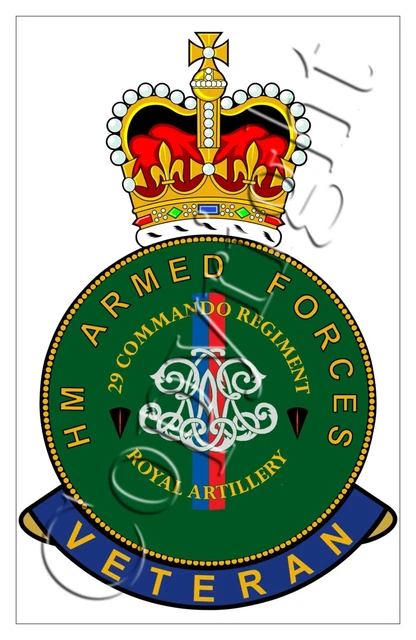 29 COMMANDO ROYAL Artillery Deluxe Hm Armed Forces Veterans Sticker £2. ...