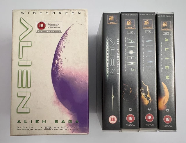ALIEN SAGA WIDESCREEN VHS Box Set £14.95 - PicClick UK