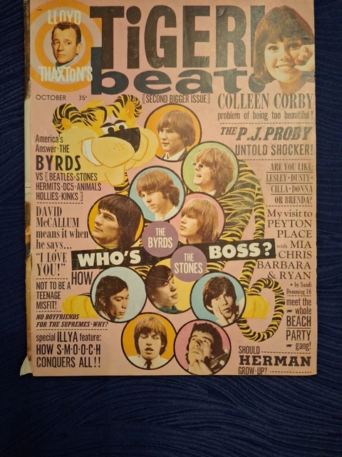 ORIGINAL OCT. 1965 Tiger Beat Magazine Vol.1 # 2 Rolling Stones on the ...