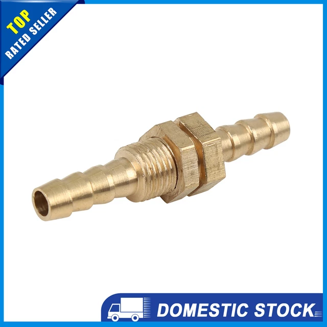 UNIVERSAL 6MM BRASS Hose Barb Fitting Connector Coupler for Fuel Pipe ...