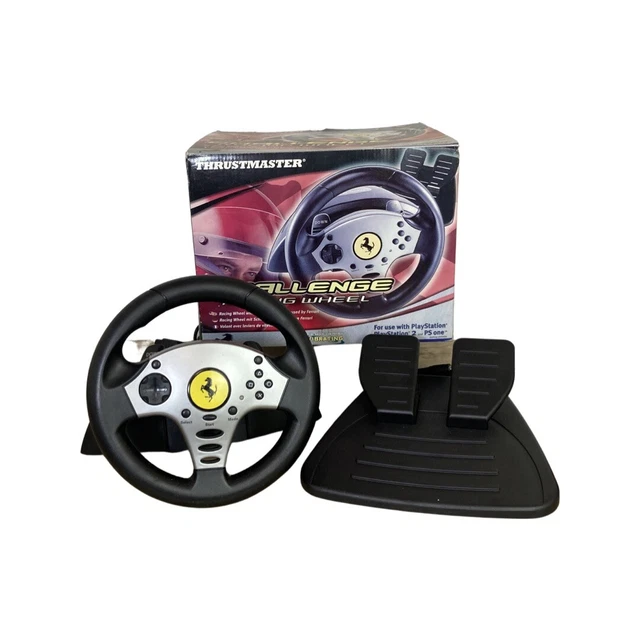 WHEEL PS2 PS1 Official Ferrari Thrustmaster Challenge Vibration Racing ...