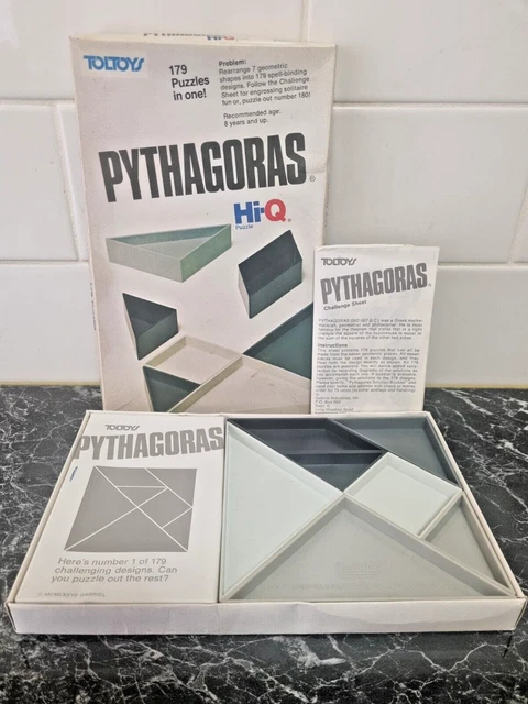 PUZZLE BOARD GAME Pythagoras Hi-Q Geometric Shapes 179 Puzzles In 1 ...