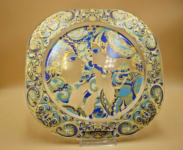 ROSENTHAL GLAS WEIHNACHTSTELLER Glasteller 1977 Björn Wiinblad ...