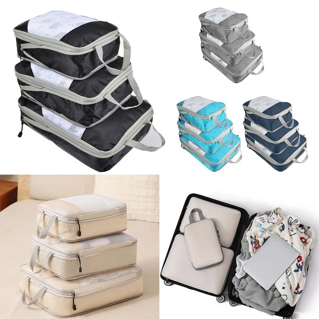 COMPACT AND SPACE saving Travel Packing with Compression Storage Cubes ...