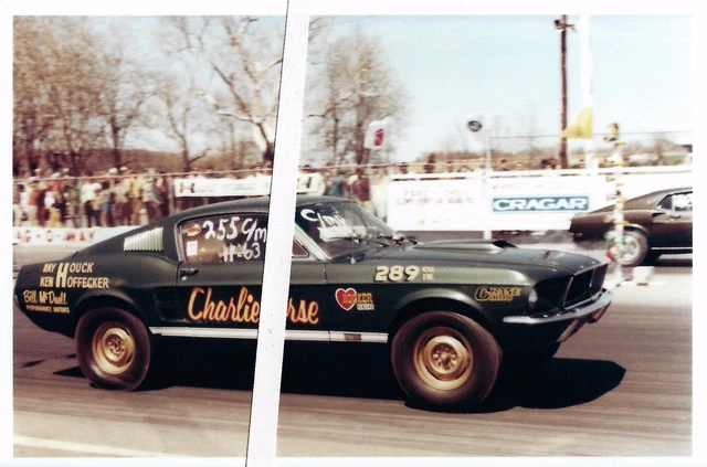 VINTAGE DRAG RACING-&CHARLIE Horse"-'67 289 Mustang-C/MP-Cecil County ...