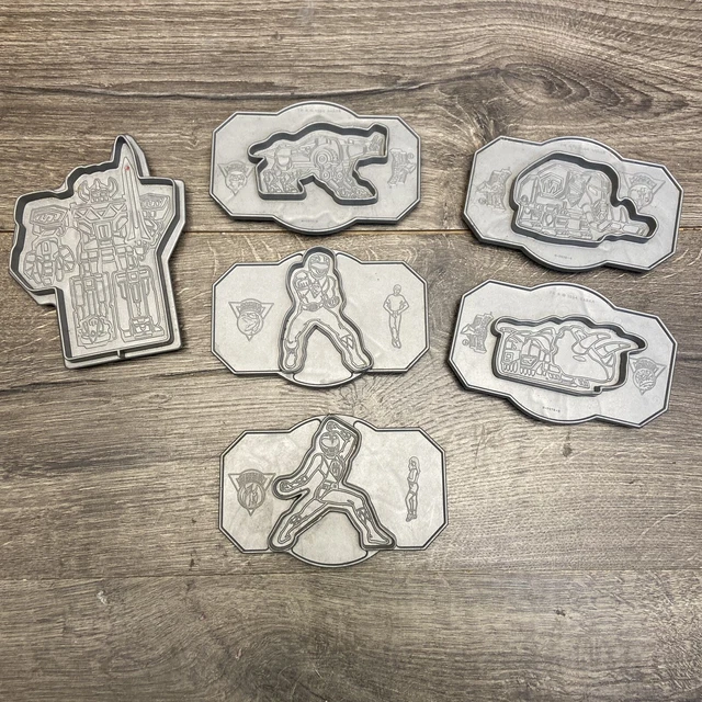 POWER RANGERS VTG Play-Doh Moule Lot De 6 Rouge Zoid Jaune Rose Double ...