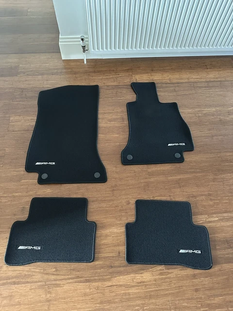 GENUINE ORIGINAL Mercedes-Benz W205 C-class Black AMG Carpet Floor Mats ...